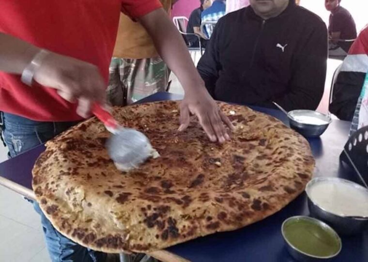 This Gurgaon Dhaba Makes India’s Largest Paranthas of India | We Are ...